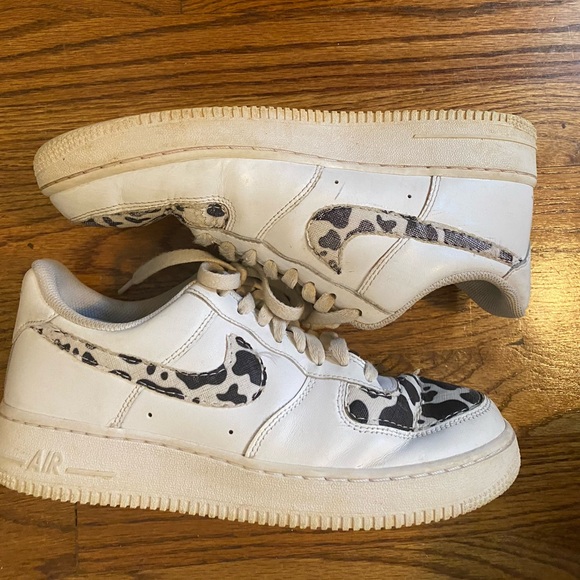 Nike | Shoes | Custom Cow Print Air Forces Very Rare And Very Cute Size ...